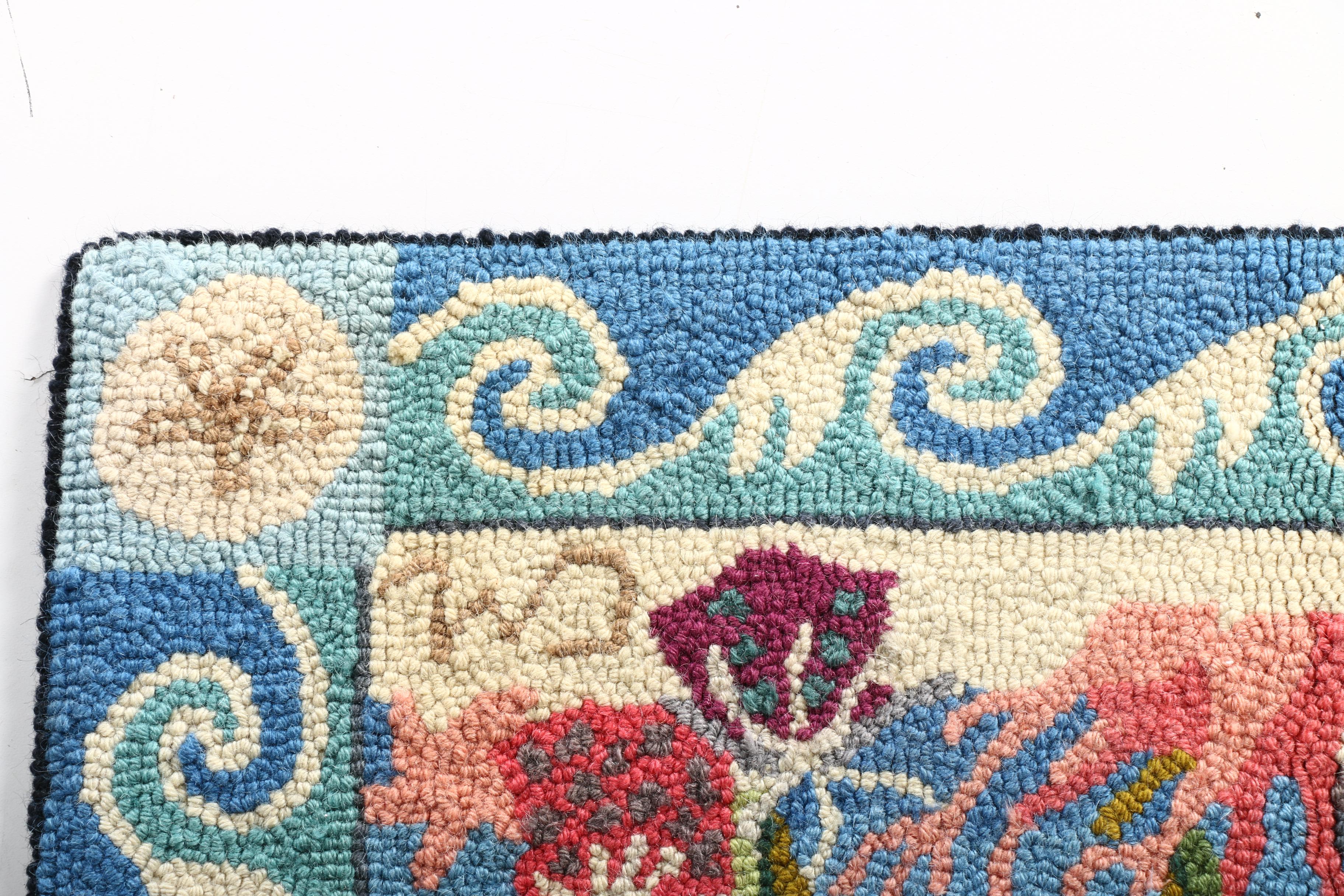 Pair of Claire Murray Hand Hooked Pictorial Rugs | EBTH