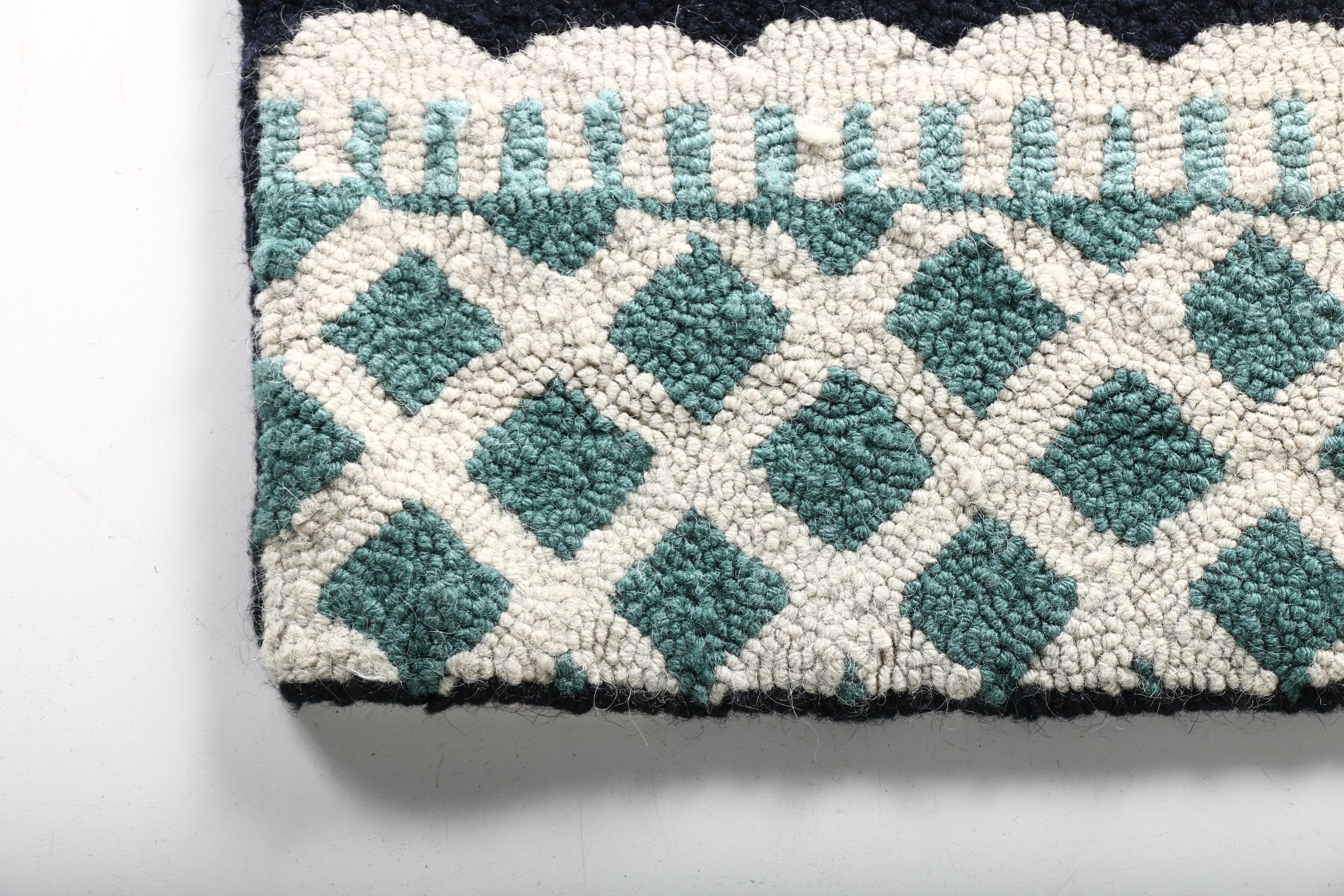 Pair of Claire Murray Hand Hooked Pictorial Rugs | EBTH