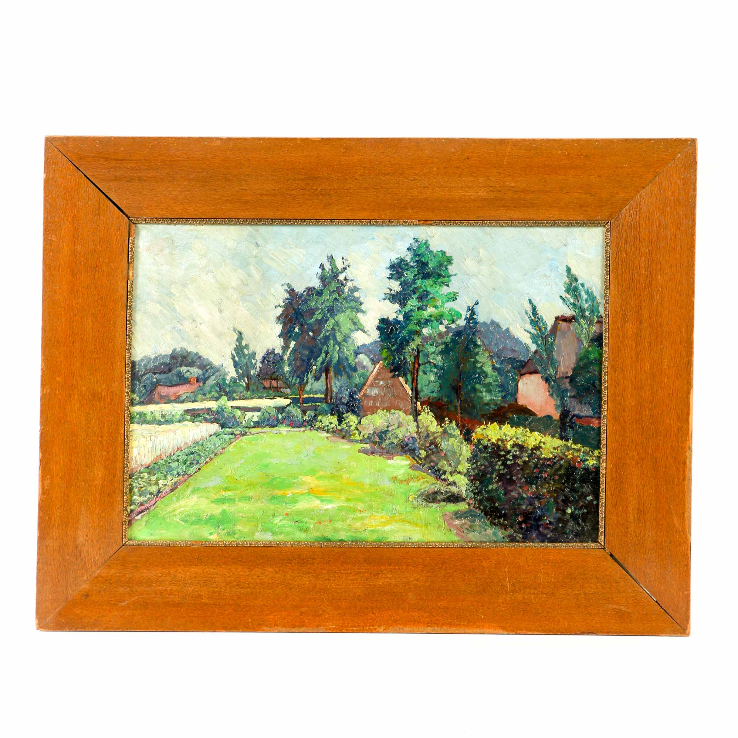 Framed Oil Painting on Board "Malang, Java" | EBTH