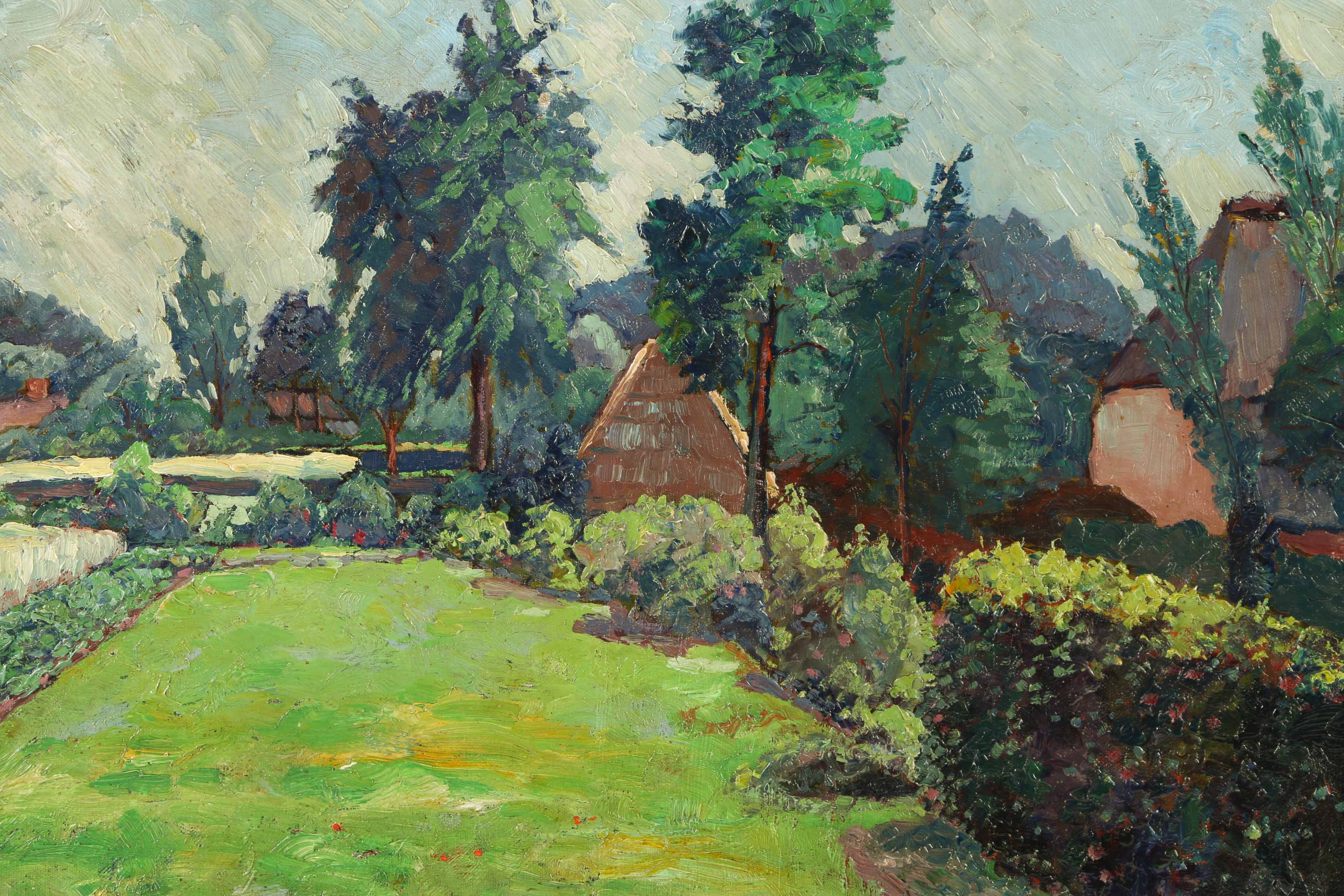 Framed Oil Painting on Board "Malang, Java" | EBTH