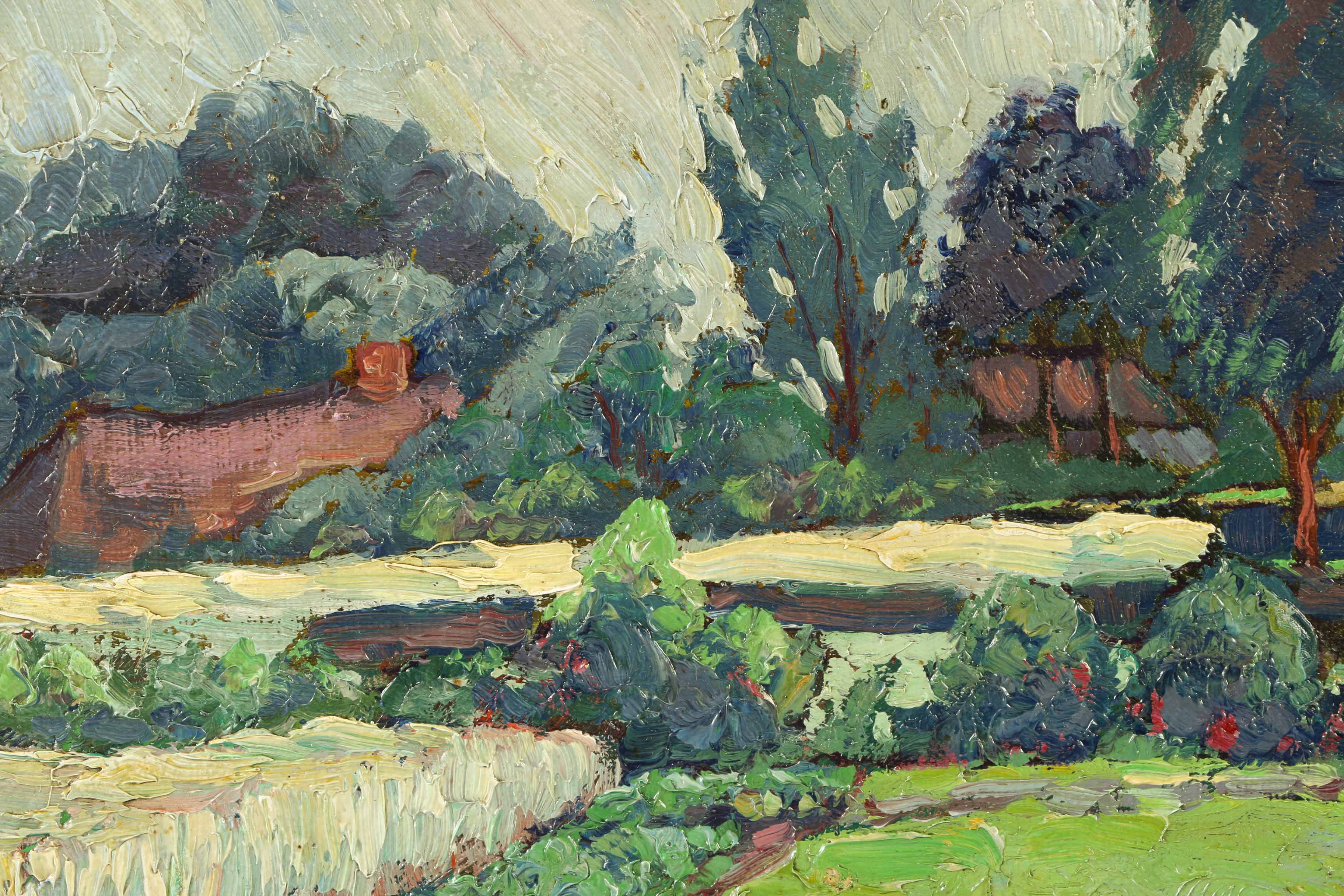 Framed Oil Painting on Board "Malang, Java" | EBTH