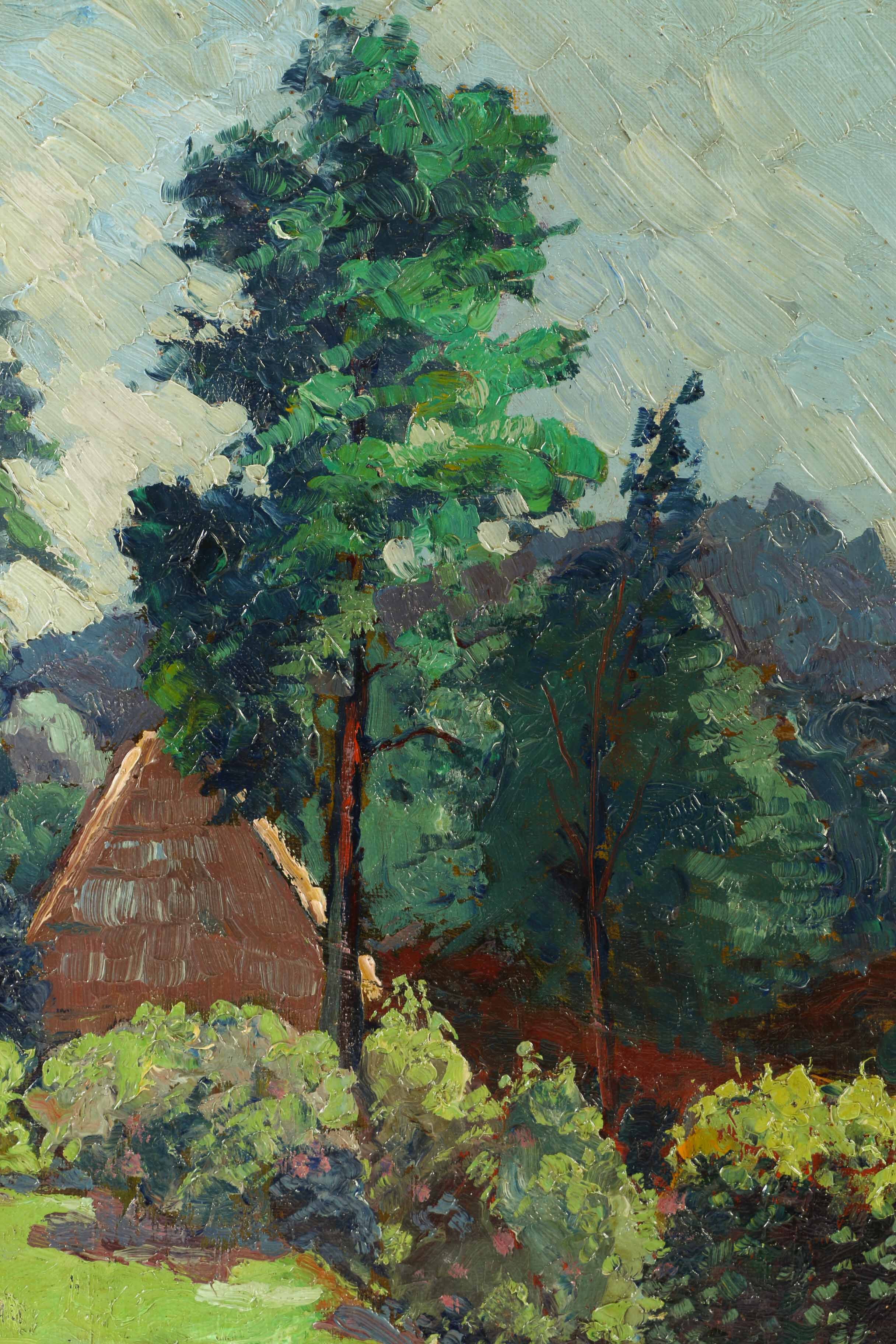 Framed Oil Painting on Board "Malang, Java" | EBTH