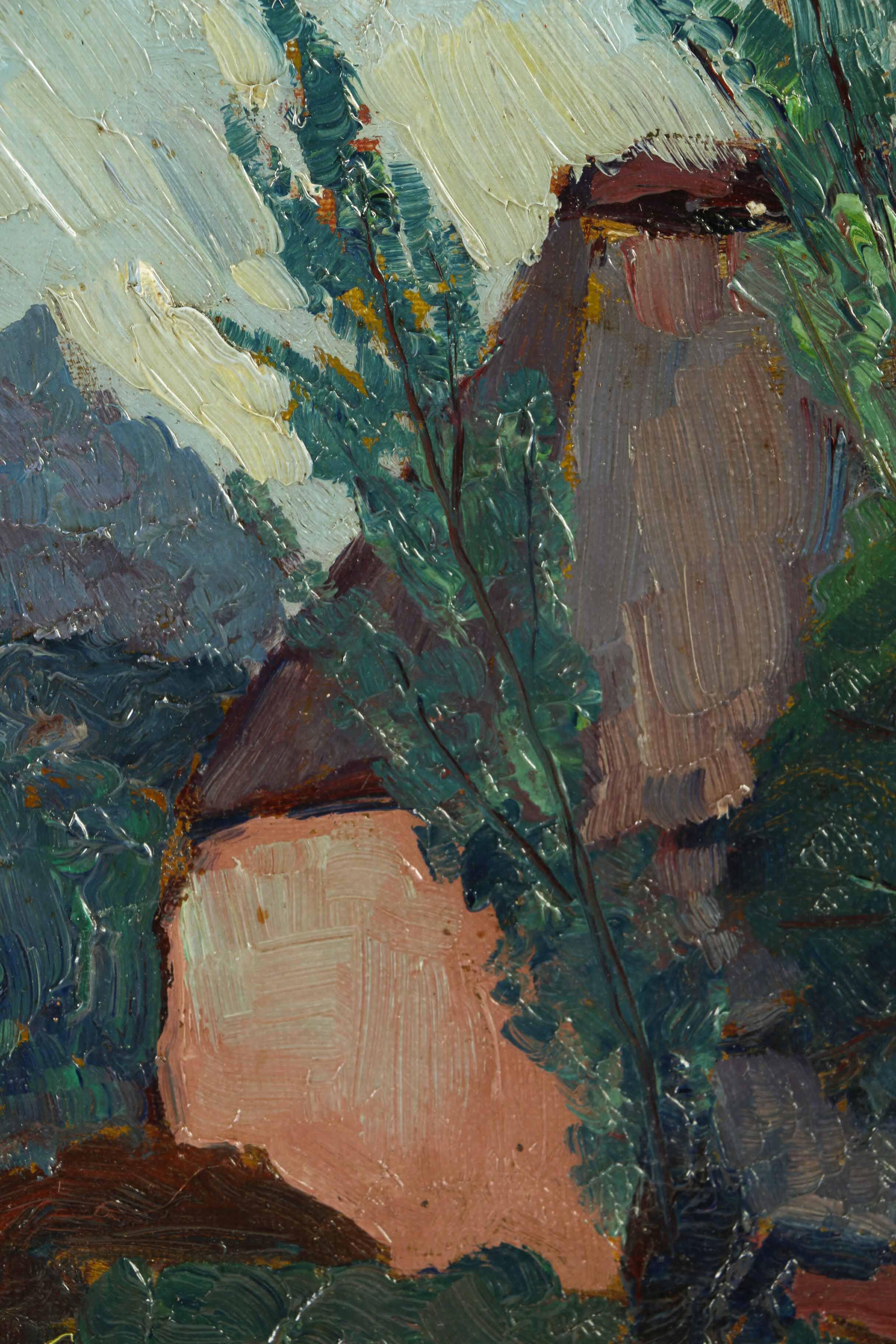 Framed Oil Painting on Board "Malang, Java" | EBTH