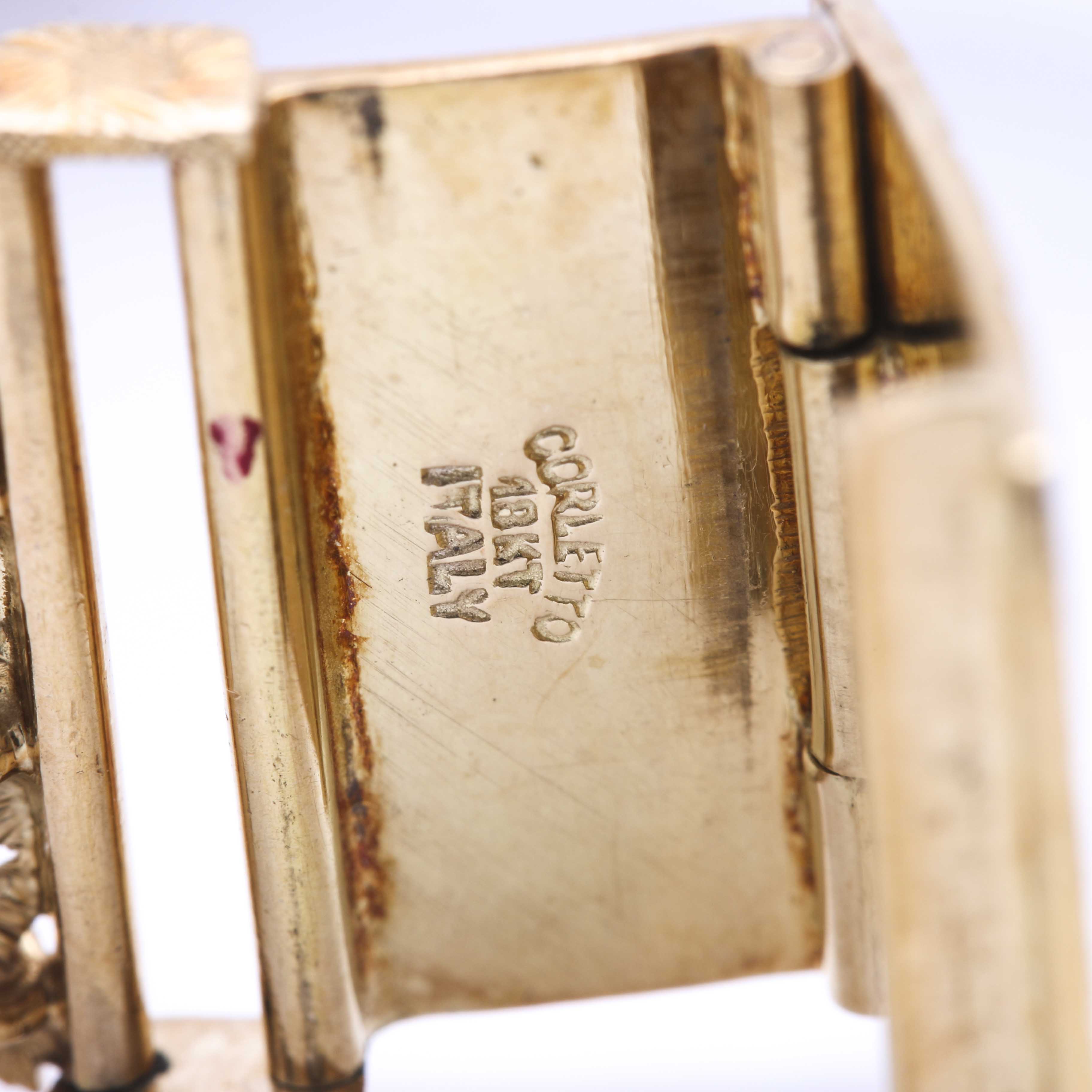 18K Gold Lorett Diamond and Gemstone Wristwatch With 18K Corletto ...