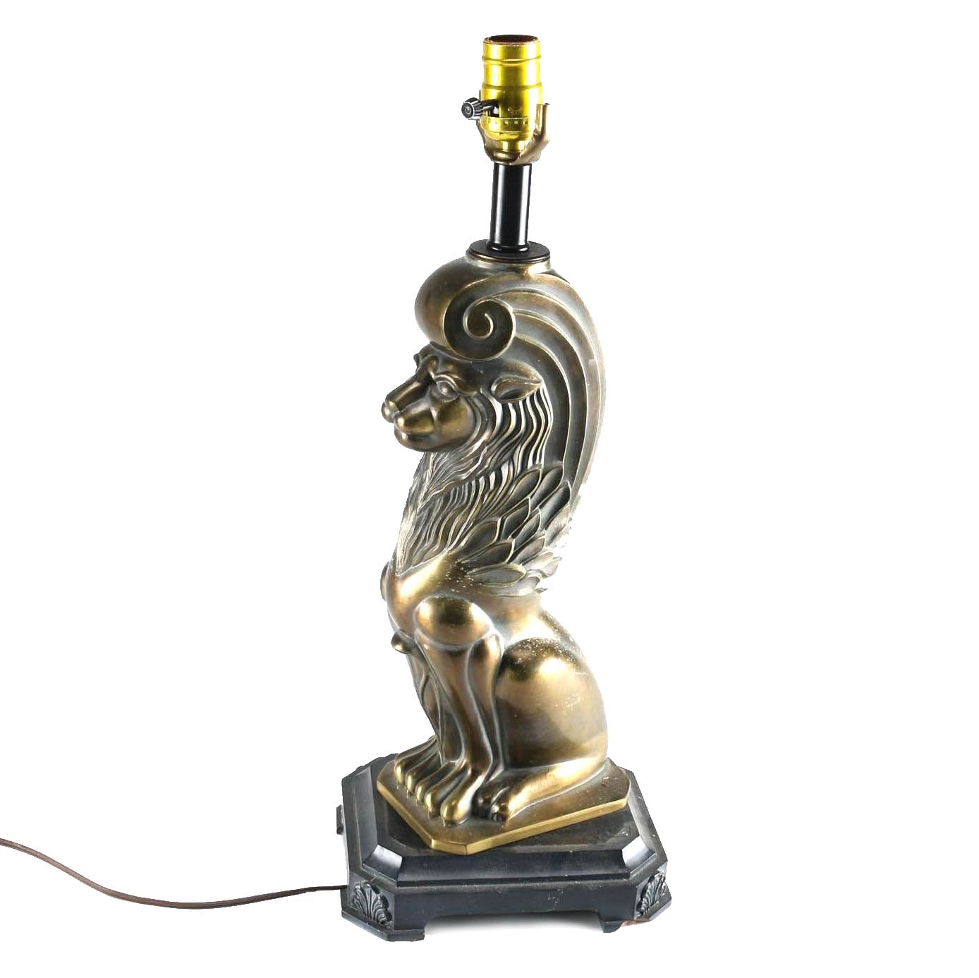 Brass Lion Table Lamp | EBTH