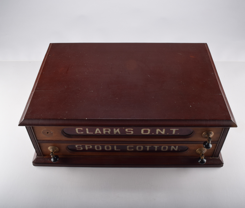 Antique Clark's Threads Store Display Cabinet | EBTH