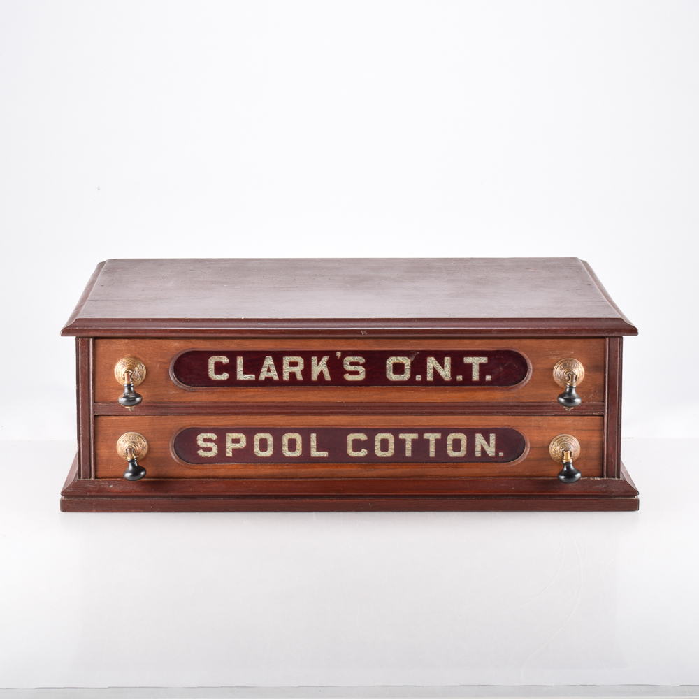 Antique Clark's Threads Store Display Cabinet | EBTH
