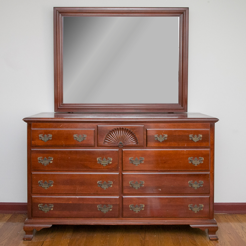 Vintage Kling Cherry Bureau with Mirror | EBTH