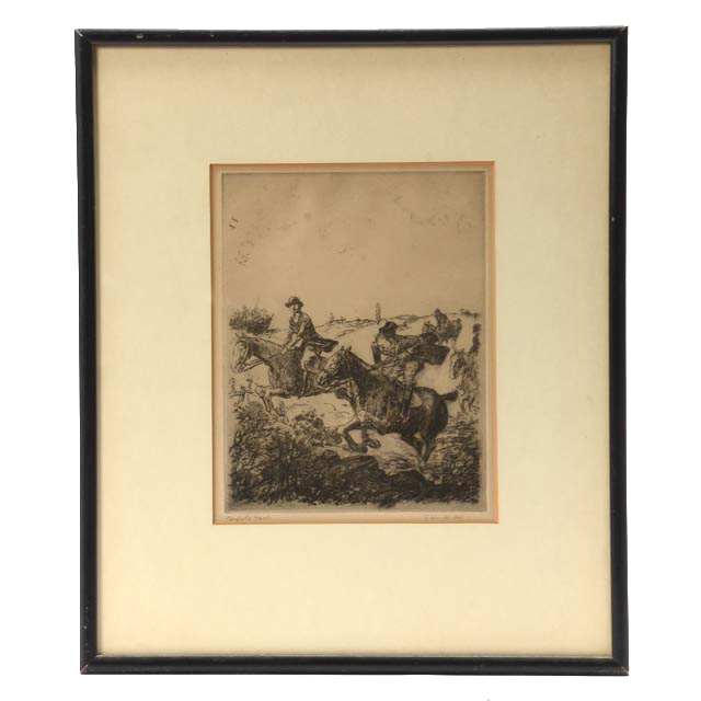 George Hand Wright Early 20th-Century Etching "Fairfield Hunt" | EBTH