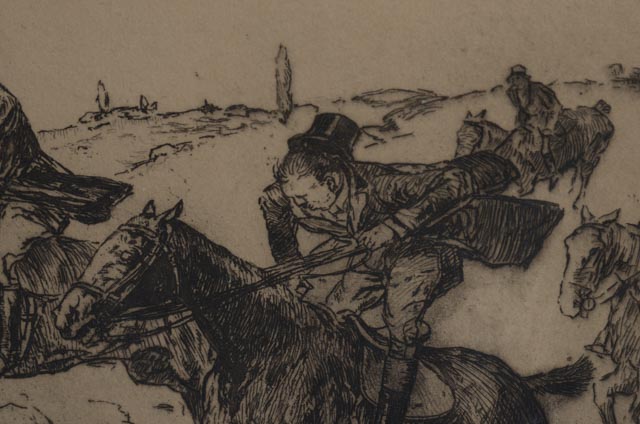 George Hand Wright Early 20th-Century Etching "Fairfield Hunt" | EBTH