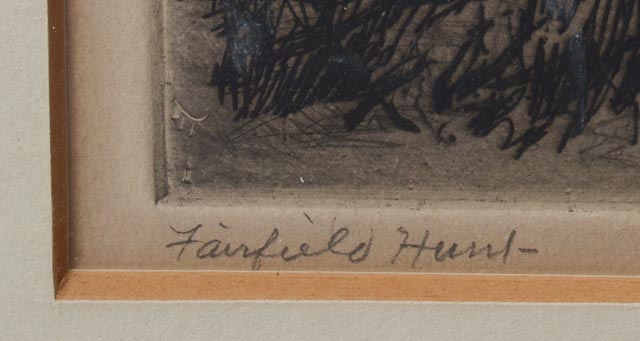 George Hand Wright Early 20th-Century Etching "Fairfield Hunt" | EBTH