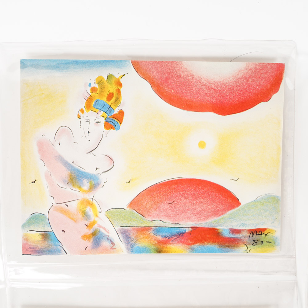 Eight Postcards with Art by Peter Max | EBTH