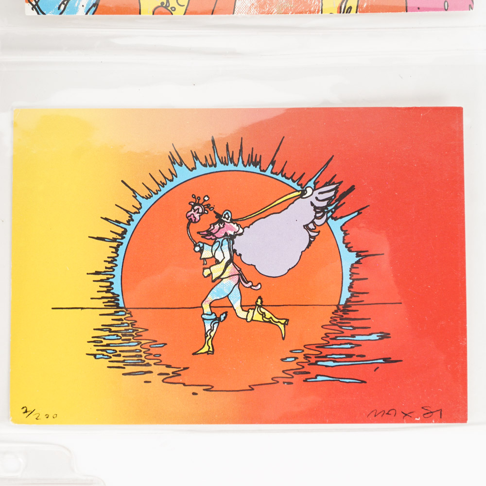 Eight Postcards with Art by Peter Max | EBTH