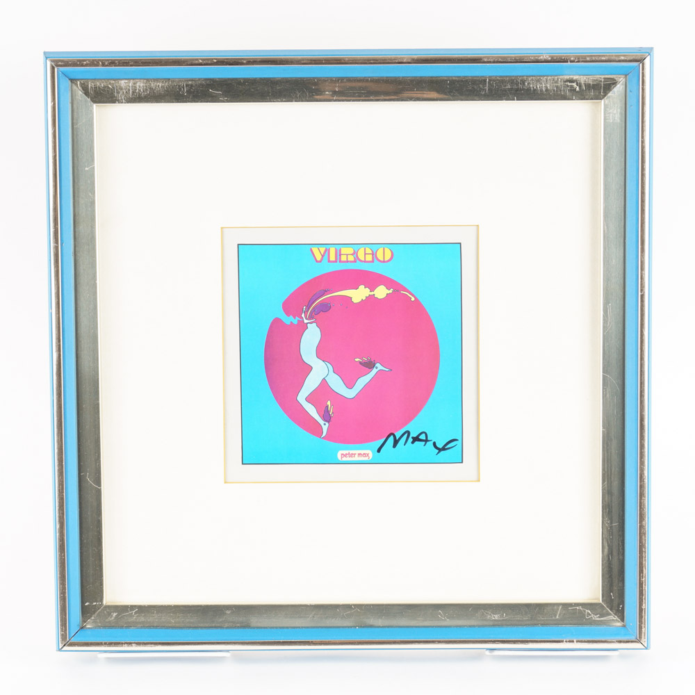 Signed Peter Max Serigraph of Virgo | EBTH