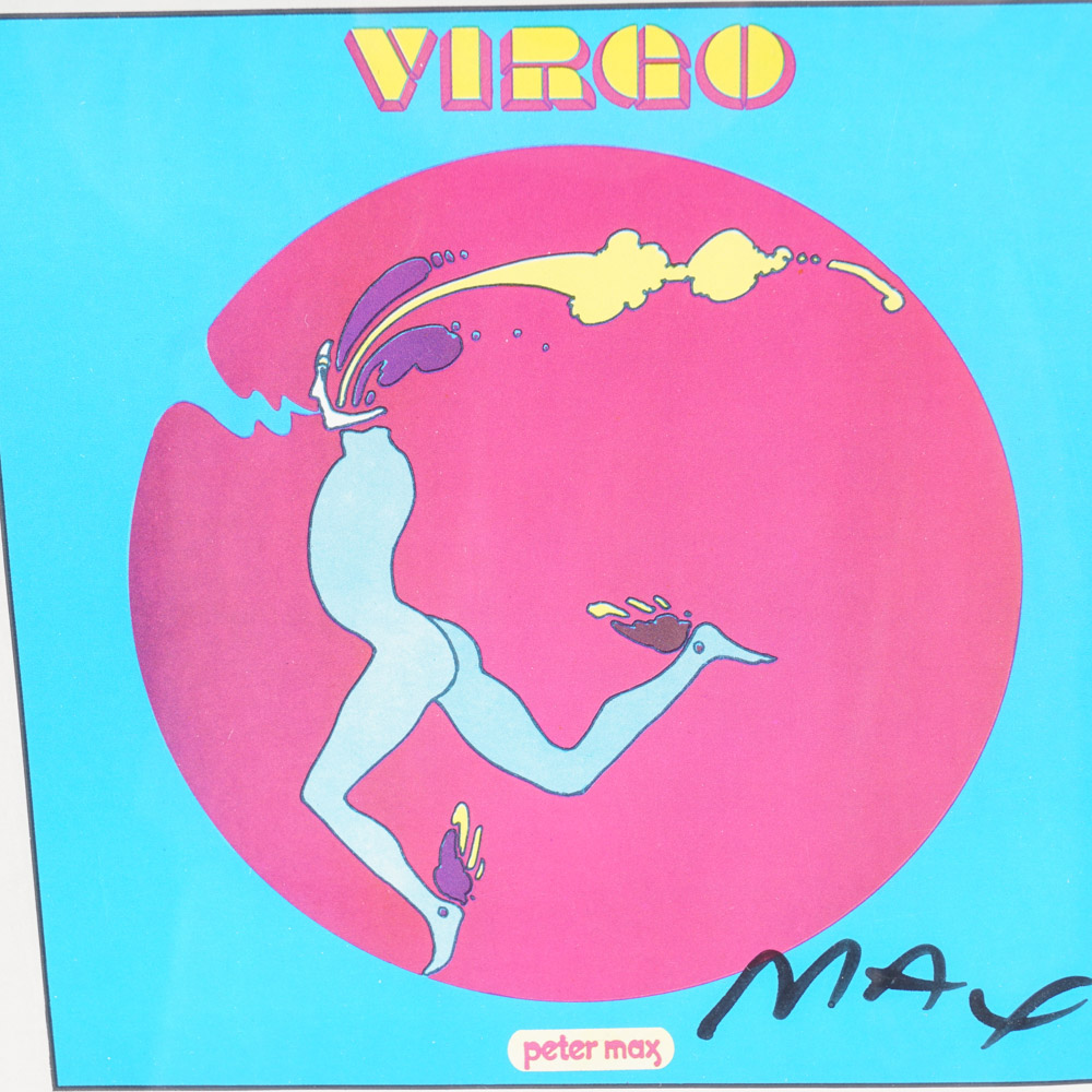 Signed Peter Max Serigraph of Virgo | EBTH