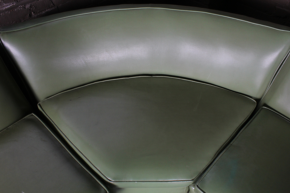 Mid-Century Modern Green Vinyl Sectional | EBTH