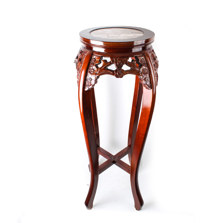 Asian-Inspired Marble Top Plant Stand | EBTH