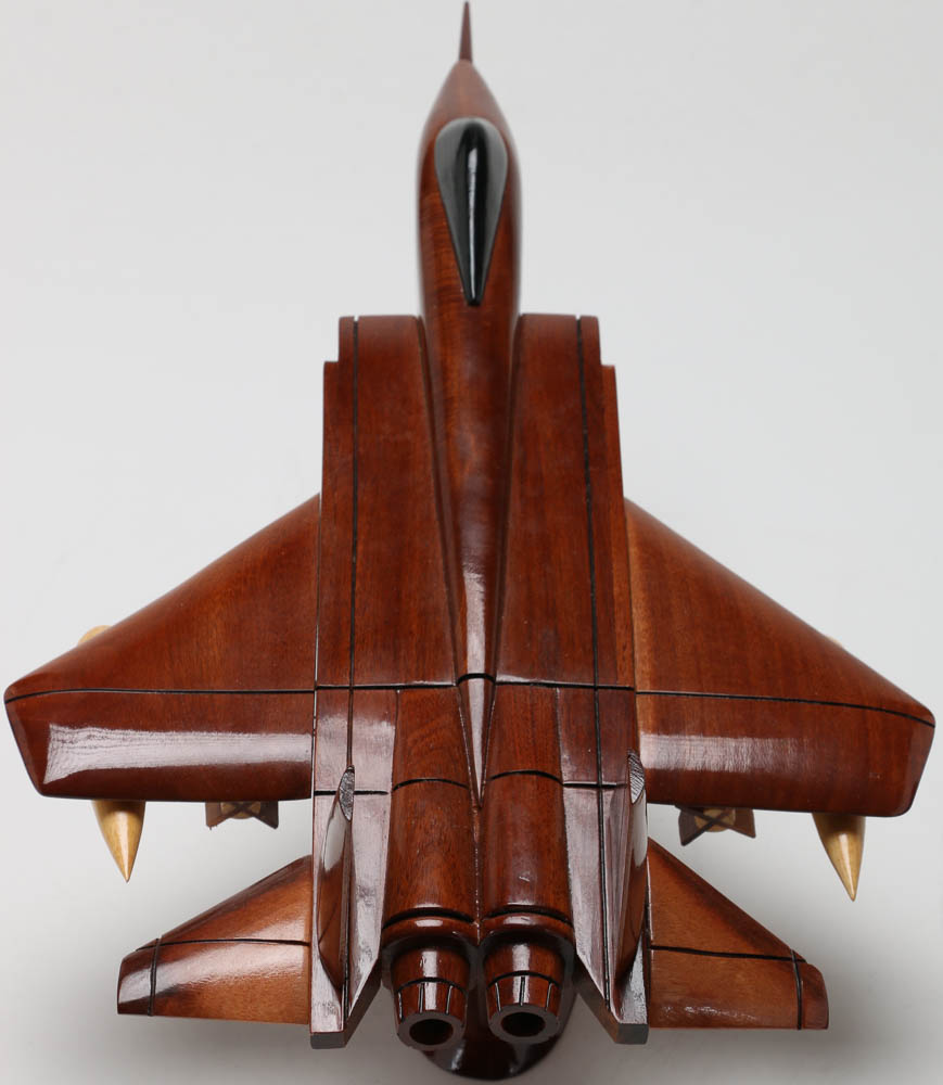 Handcrafted Wooden Fighter Jet Display | EBTH