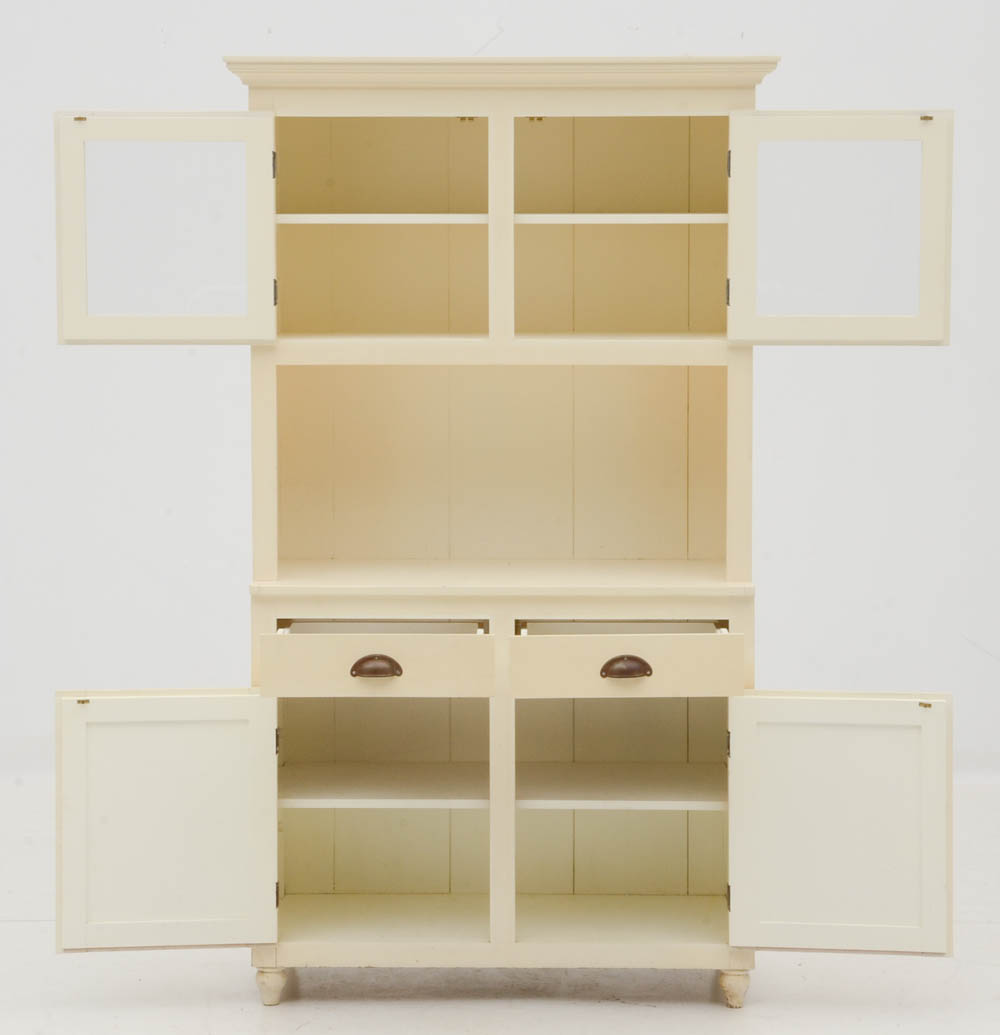 White Crate & Barrel Buffet with Hutch | EBTH