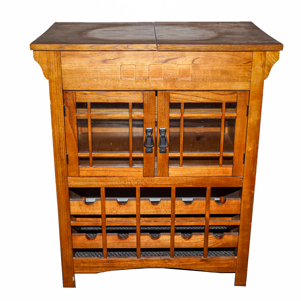 Contemporary Mission Style Bar Cabinet | EBTH