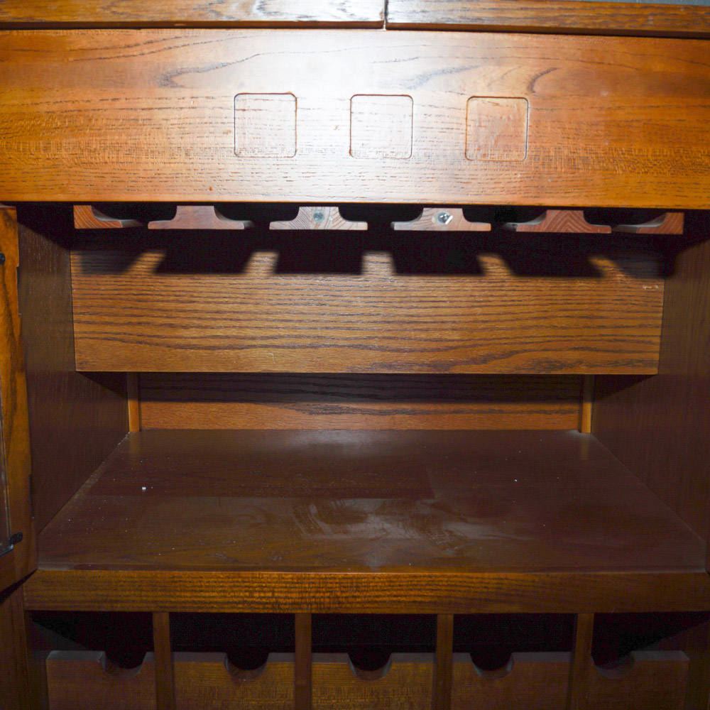 Contemporary Mission Style Bar Cabinet | EBTH