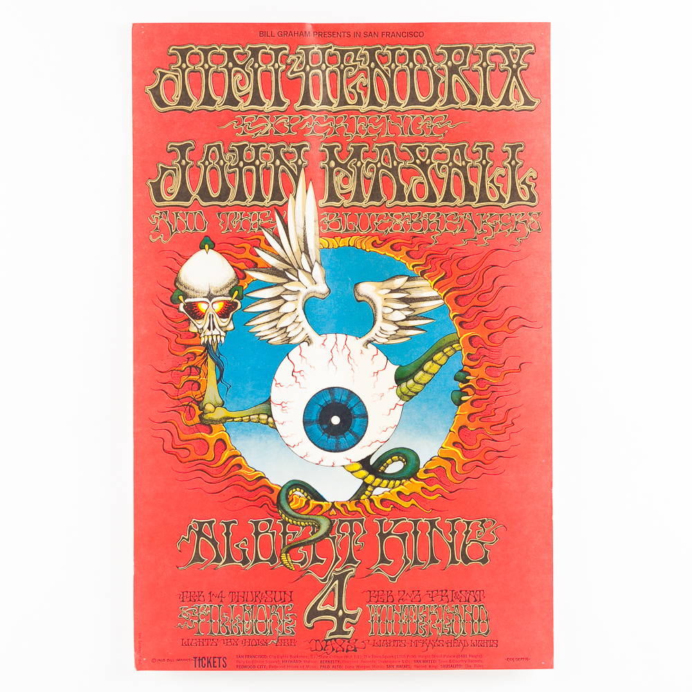 Vintage Rick Griffin Offset Lithograph Concert Poster | EBTH