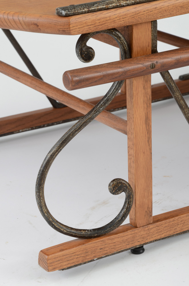 Oak Sleigh Coffee Table | EBTH