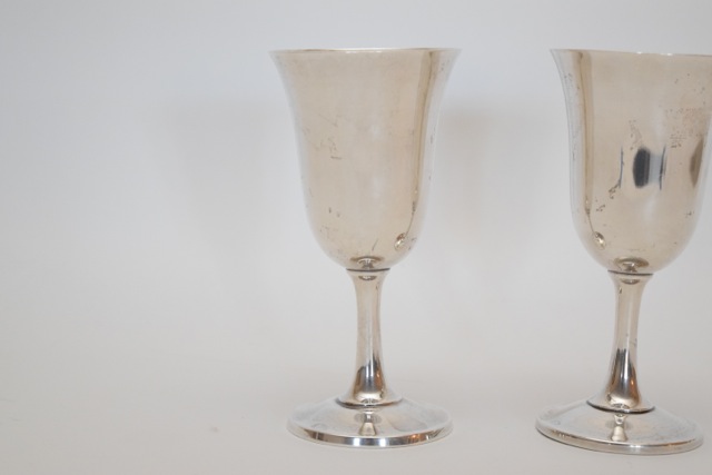 Pair of Wallace Sterling Silver Goblets | EBTH