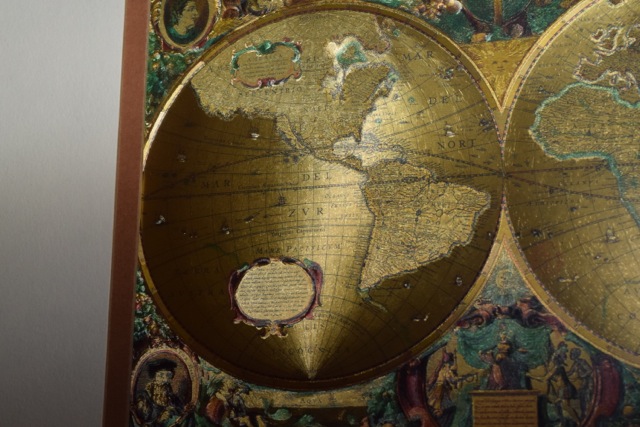 Framed Gold Foil World Map | EBTH