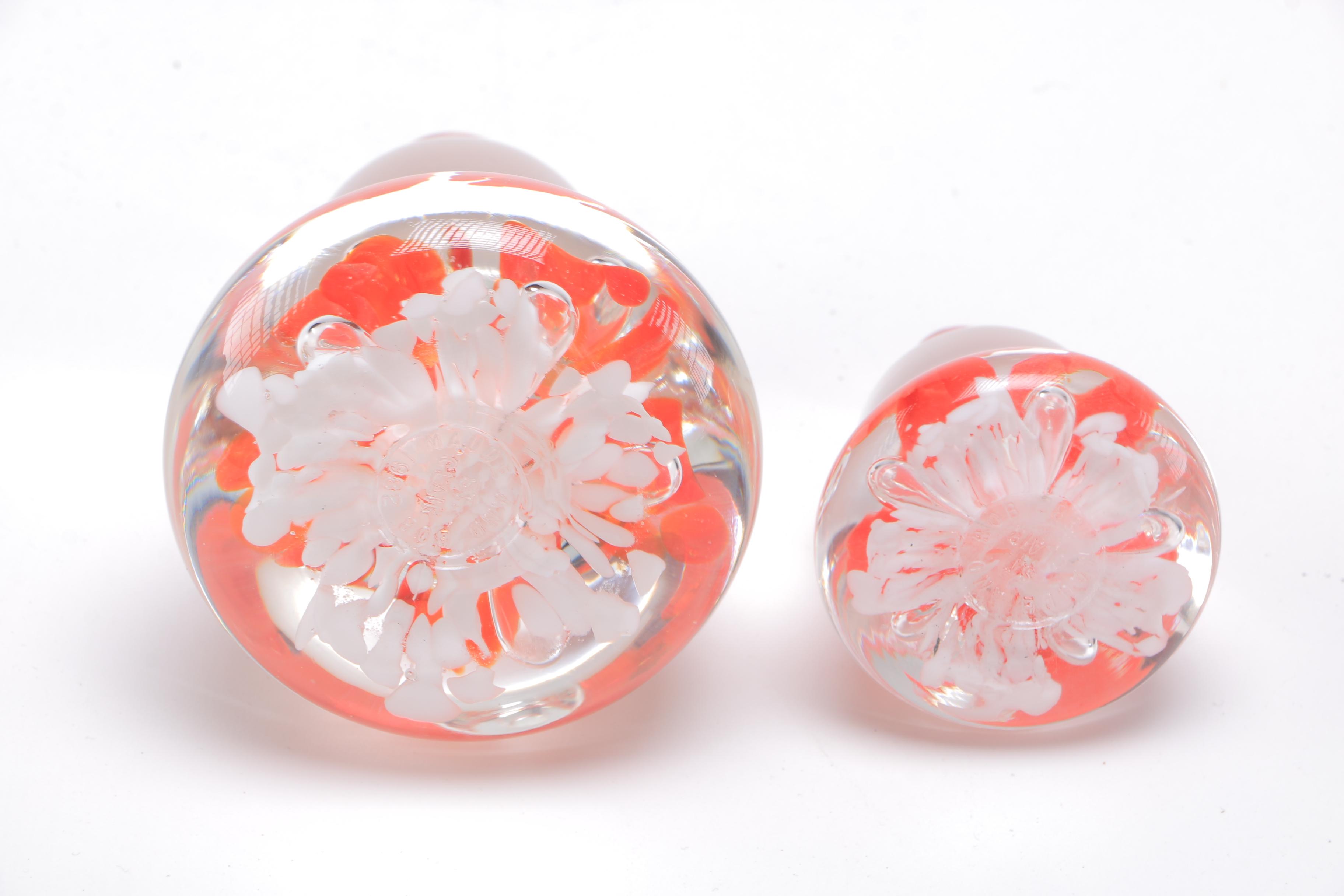 Teapot and Bell Shaped Glass Paperweights | EBTH