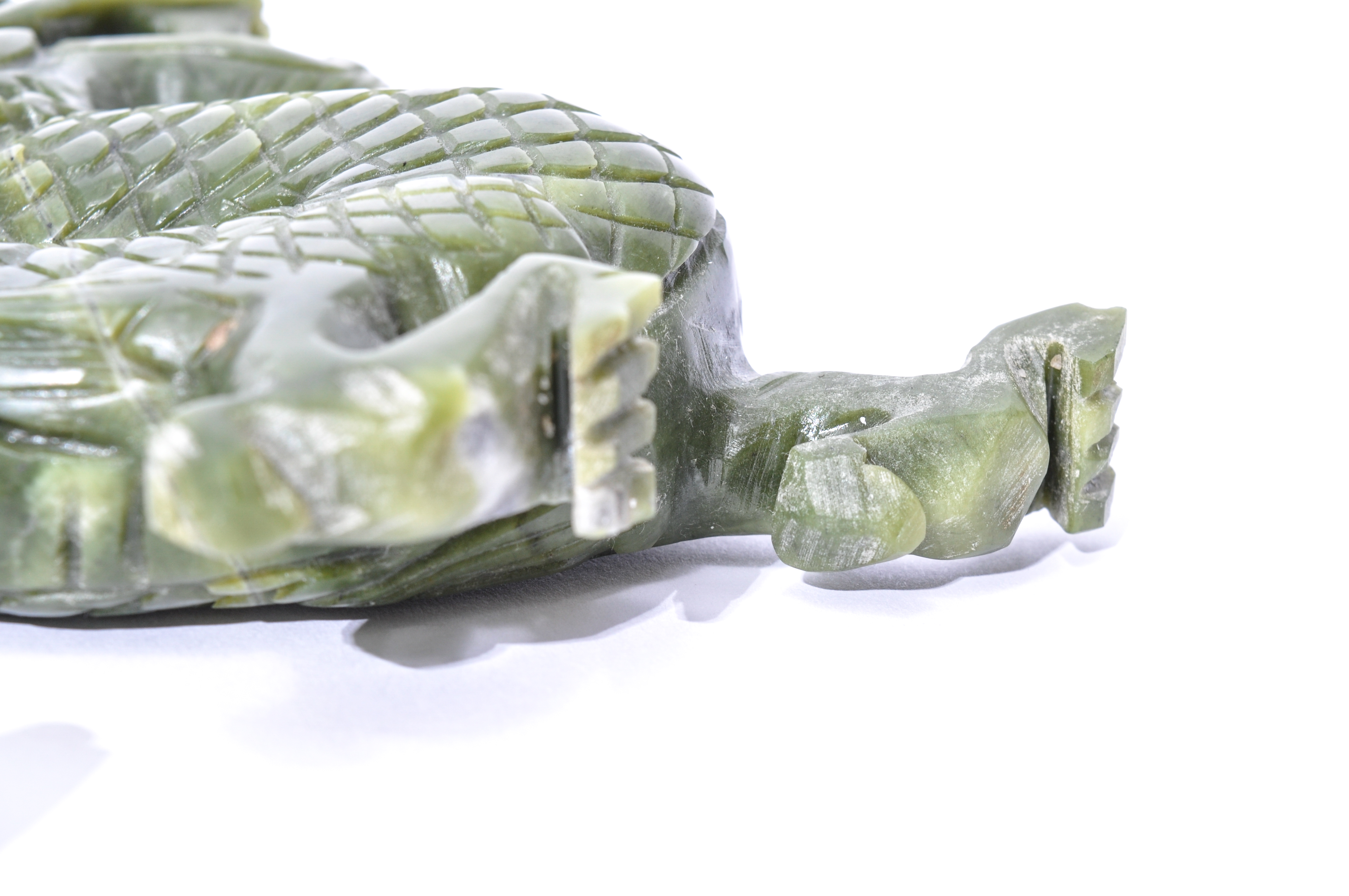 Chinese Carved Jadeite Dragon | EBTH