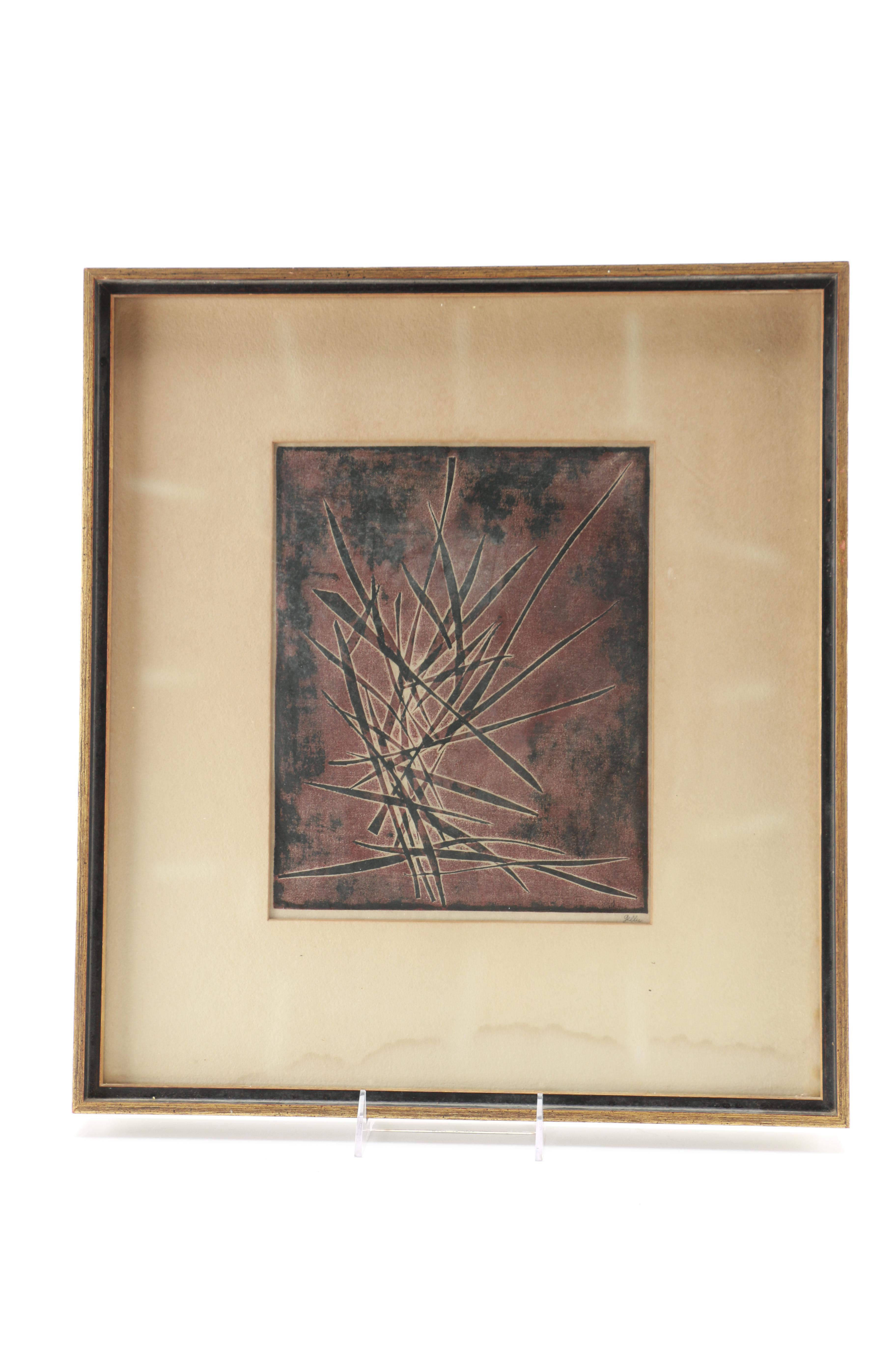 Esther Geller Lithograph of Abstract Forms | EBTH