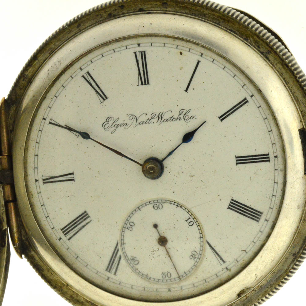 Vintage Coin Silver Elgin National Watch Co. Pocket Watch | EBTH