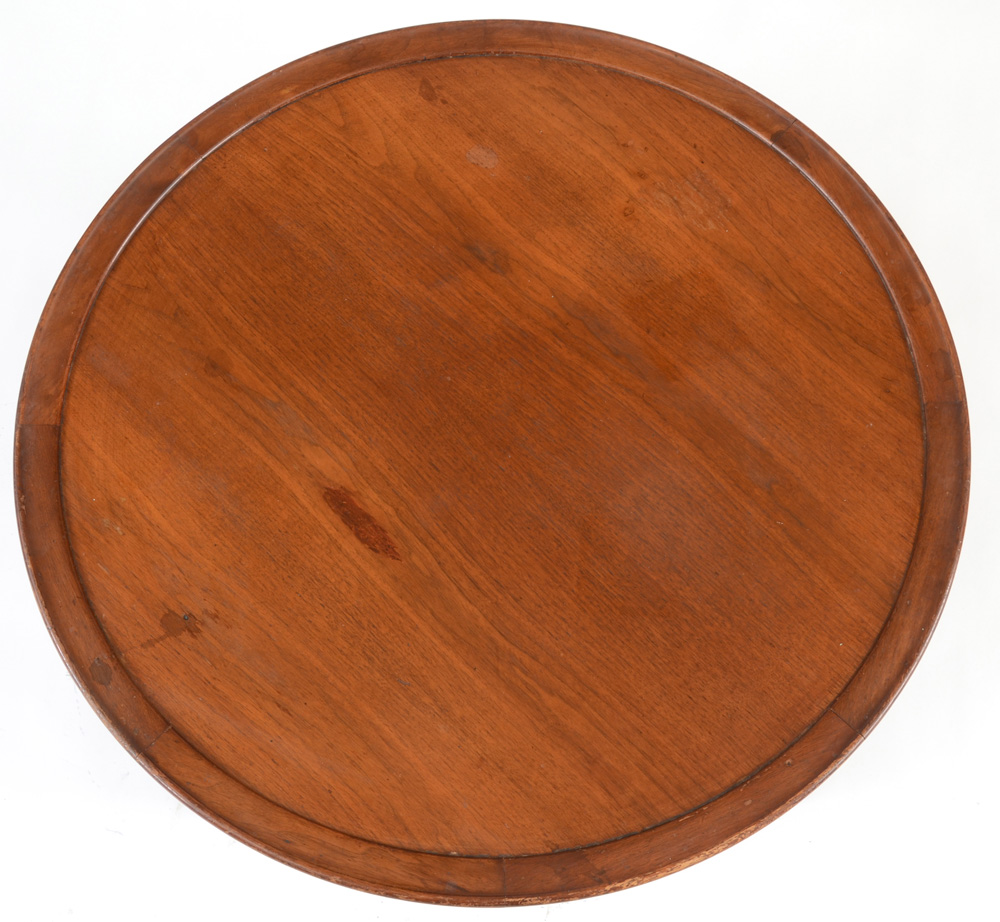 Round Teak Coffee Table with Raised Border by Drexel | EBTH