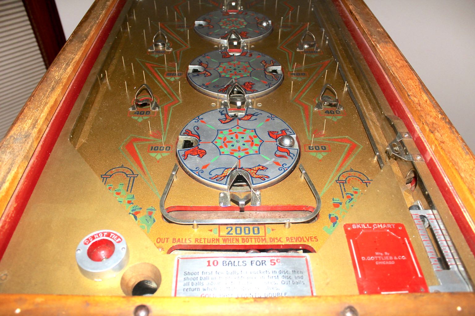 1934 Gottlieb "Merry-Go-Round" Pinball Game Table | EBTH