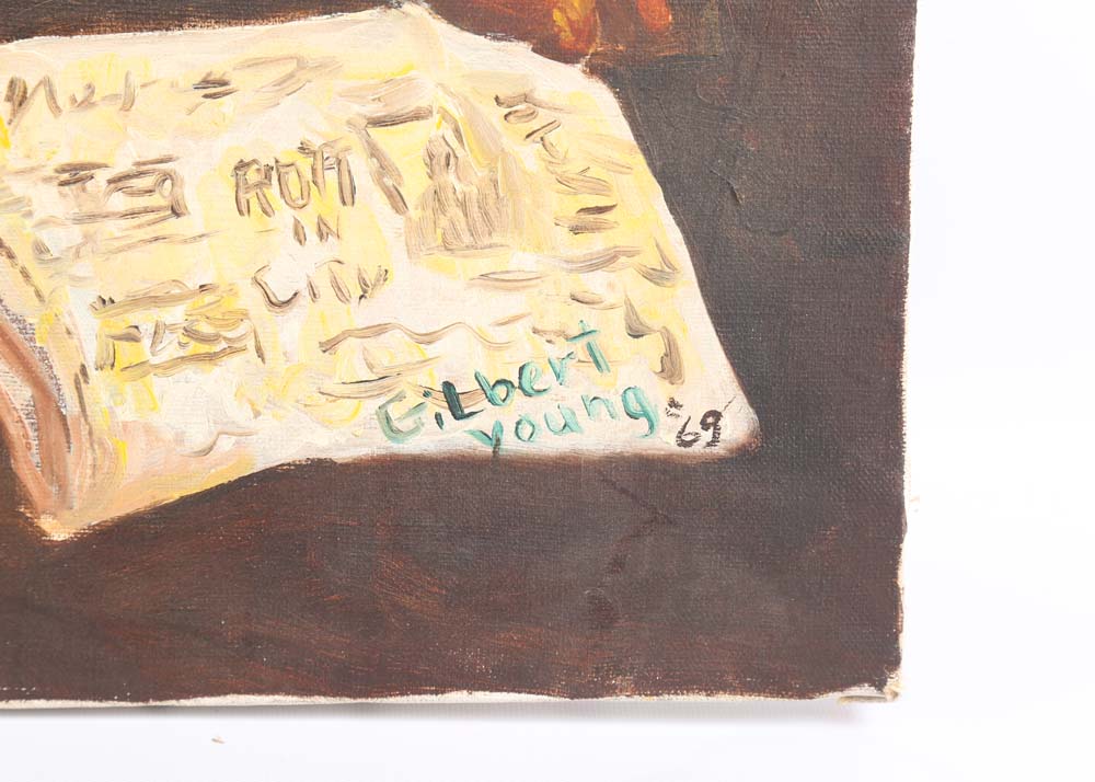 Original Acrylic Painting on Canvas Signed Gilbert Young | EBTH