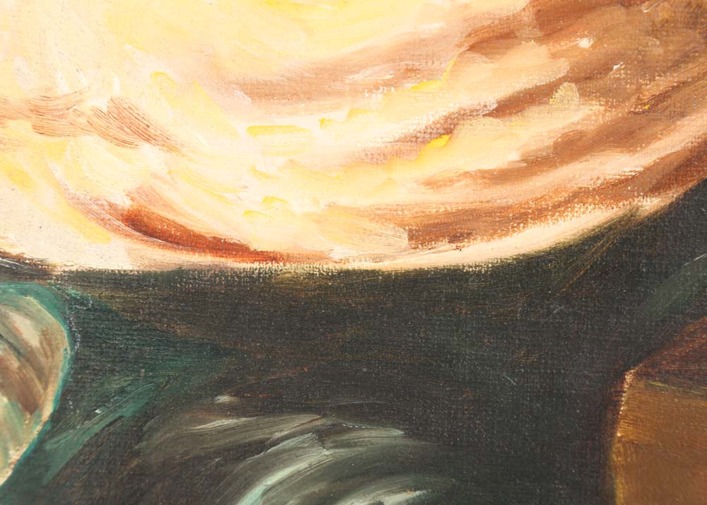 Original Acrylic Painting on Canvas Signed Gilbert Young | EBTH