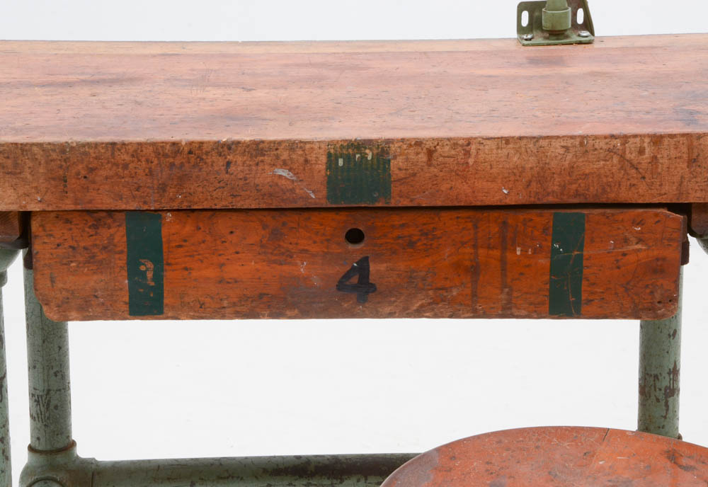 Vintage Industrial Work Bench | EBTH