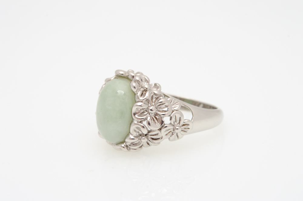 Sterling Silver Quartz Cabochon Ring | EBTH