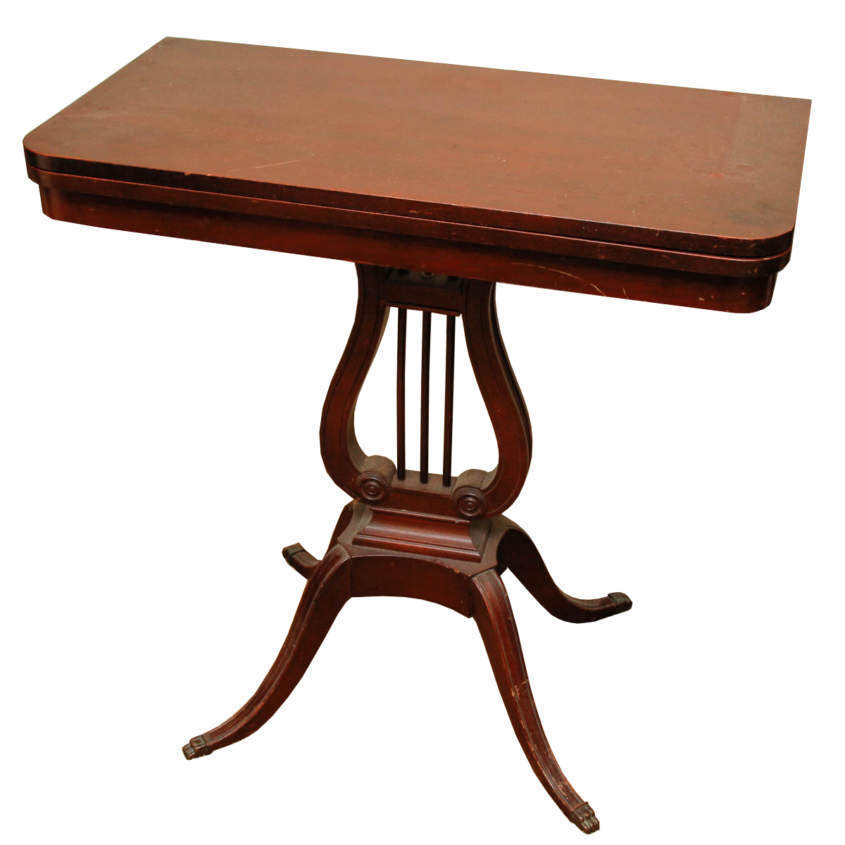 Flip Top Table With Lyre Harp Base | EBTH