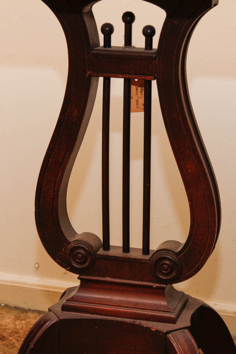 Flip Top Table With Lyre Harp Base | EBTH