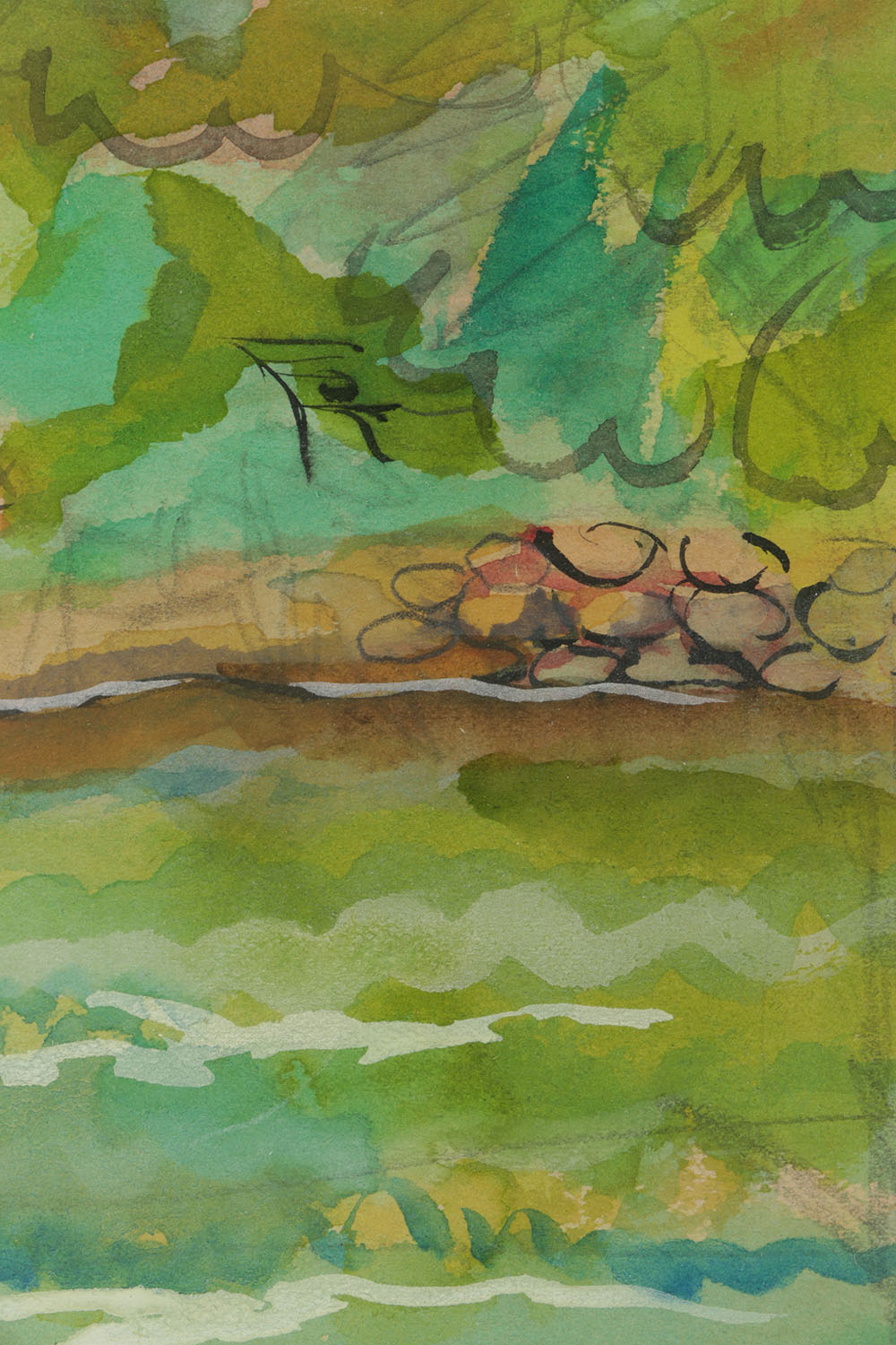 Original 1935 Edgar Yaeger Watercolor "Parc Montsouris" | EBTH