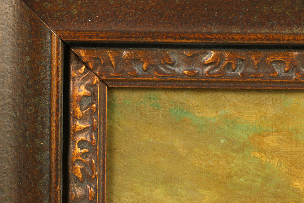 Hudson M. Kitchell Oil Painting on Board of Figurative Landscape | EBTH