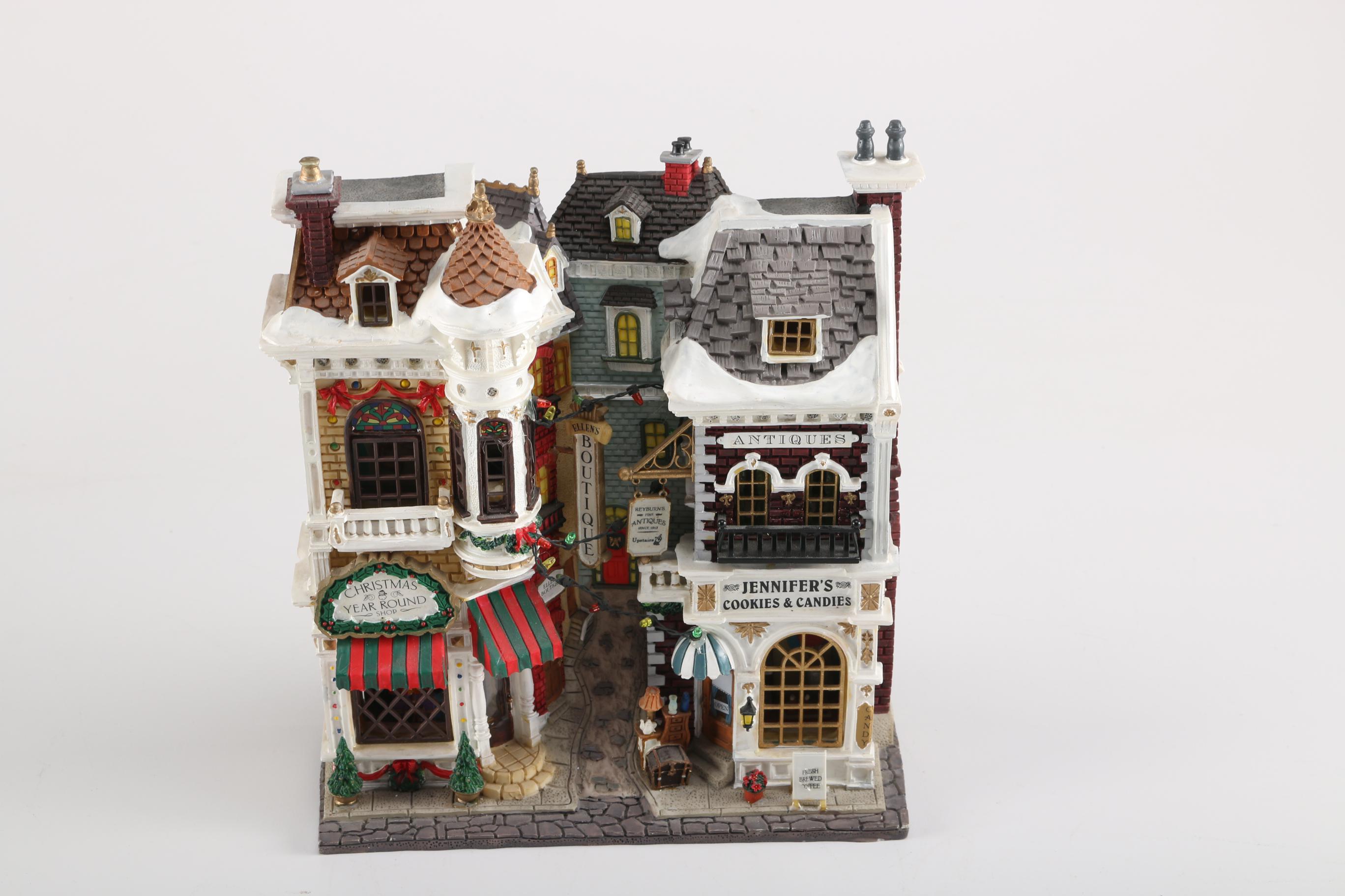 Lemax Model Village Lamp Buildings Including "Toy Palace" | EBTH