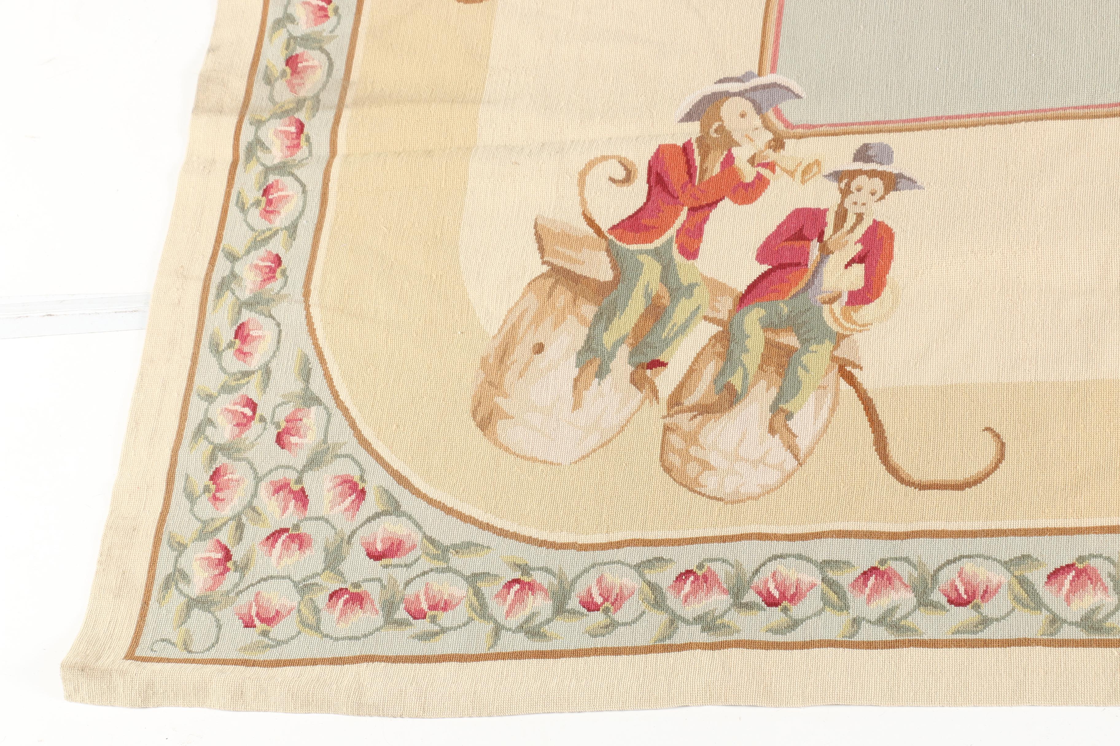 Hand-Knotted Pictorial Monkey Themed Area Rug | EBTH