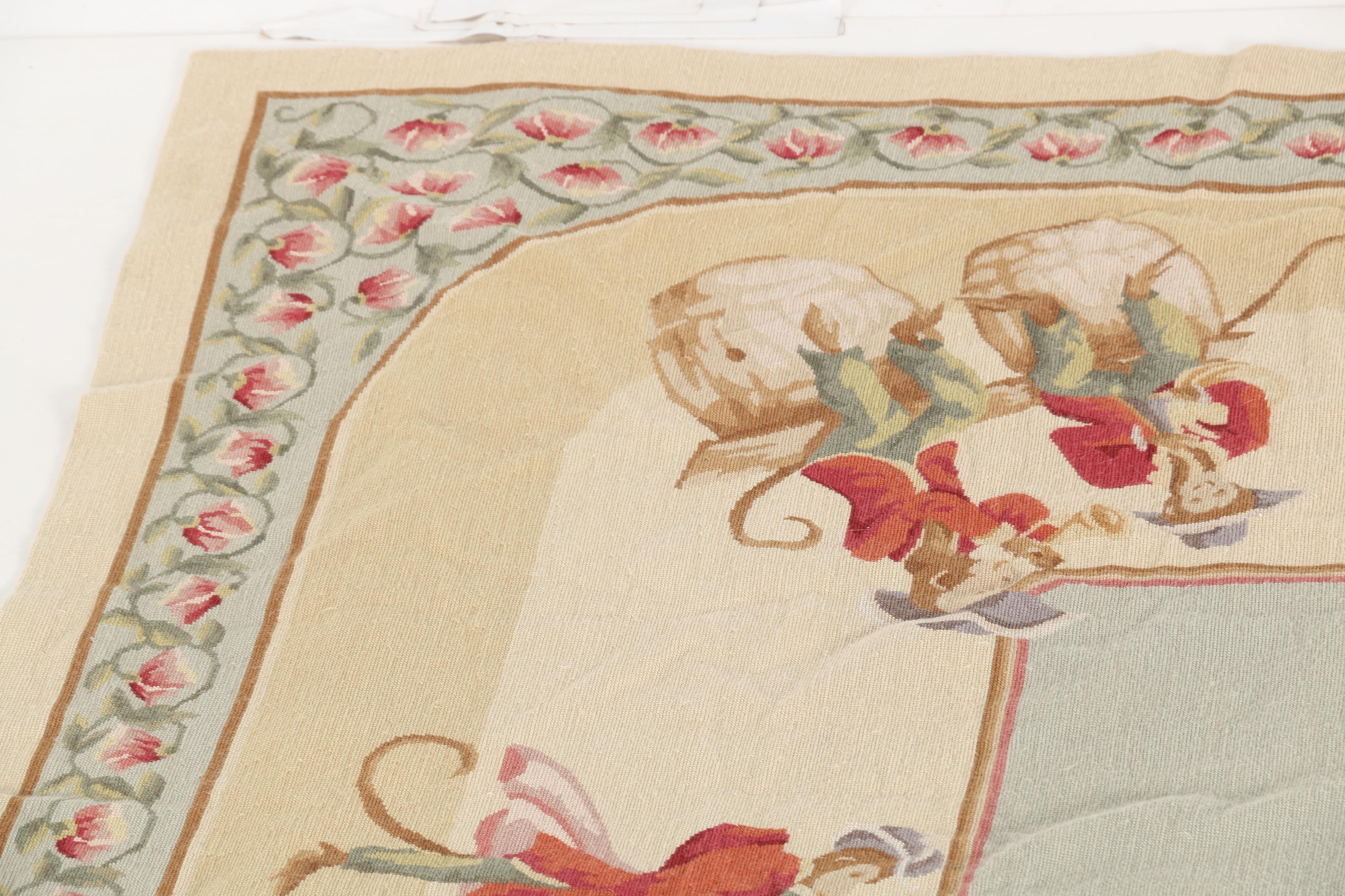 Hand-Knotted Pictorial Monkey Themed Area Rug | EBTH