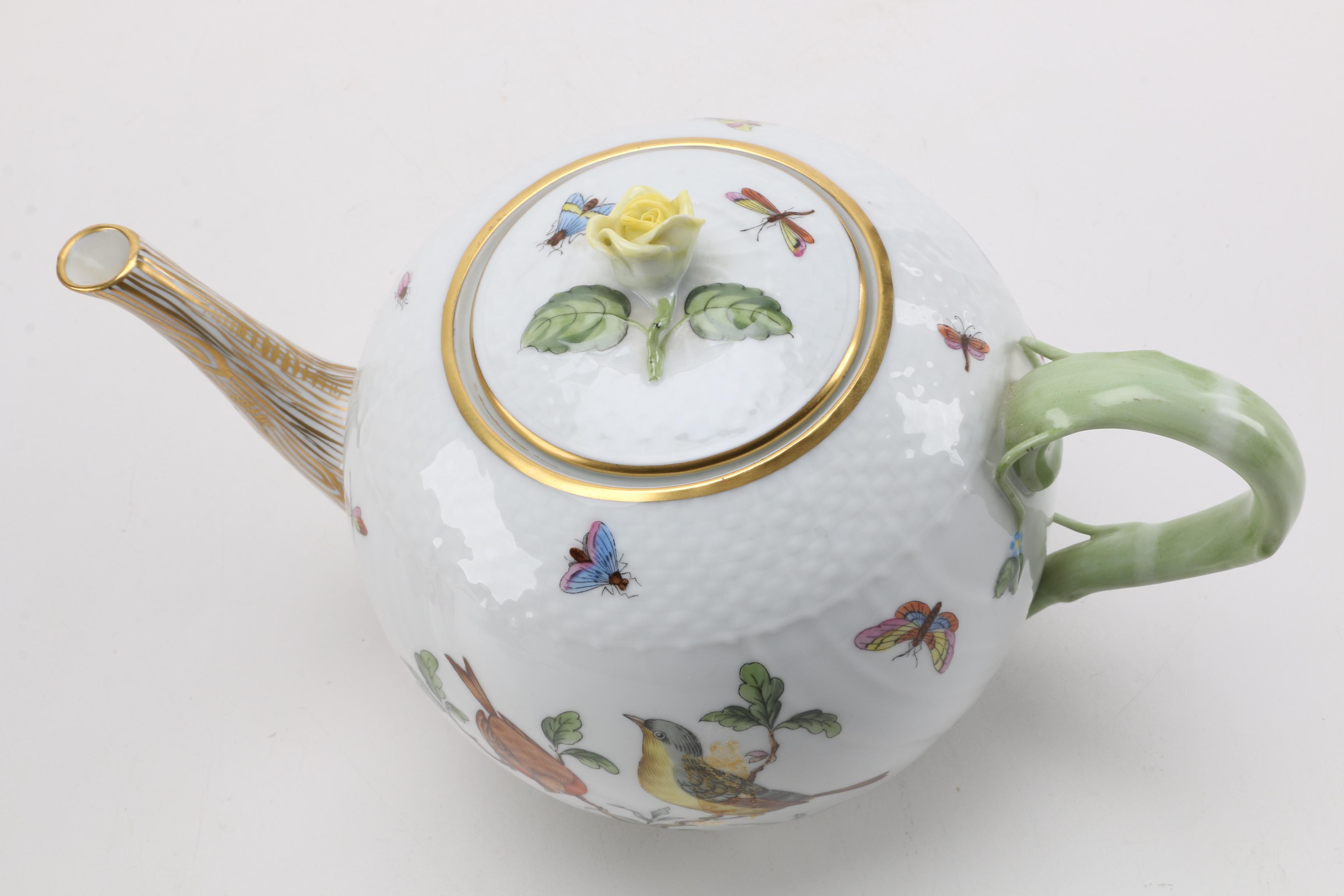 Herend Hand-Painted Porcelain Teapot | EBTH