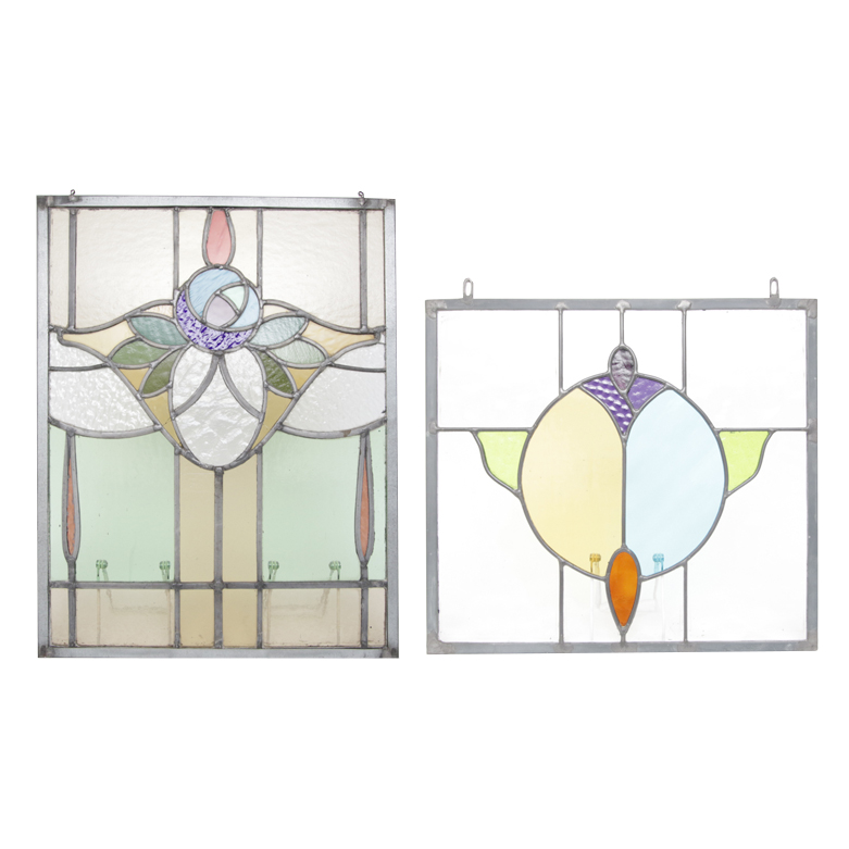 Two Stained Glass Window Panes | EBTH