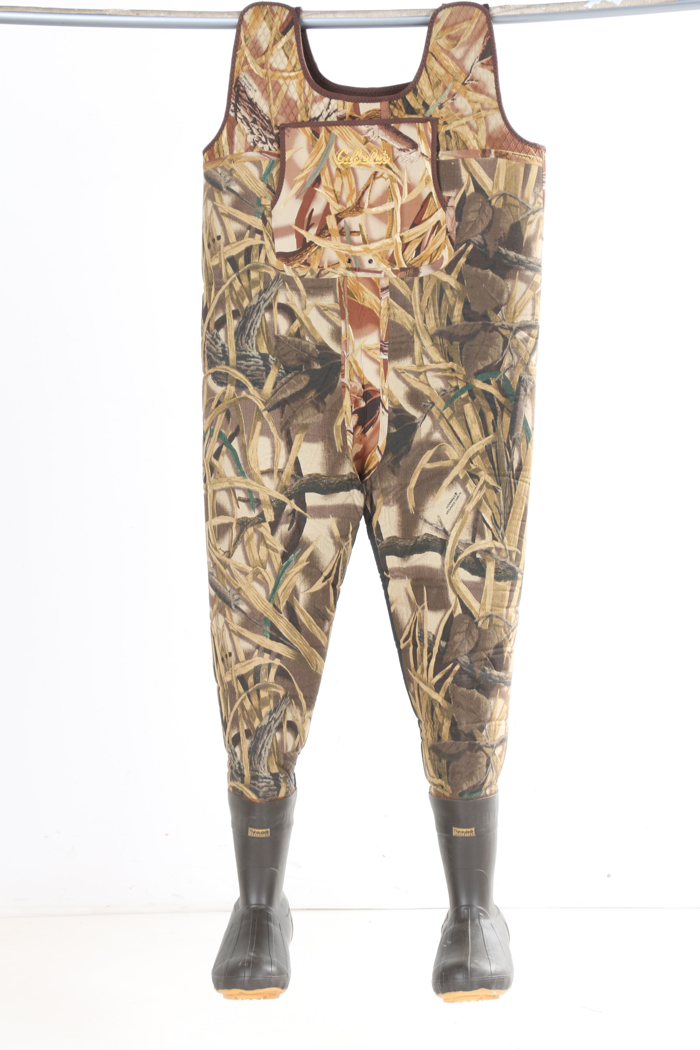Cabela's Wetlands Camouflage Overalls and Boots | EBTH