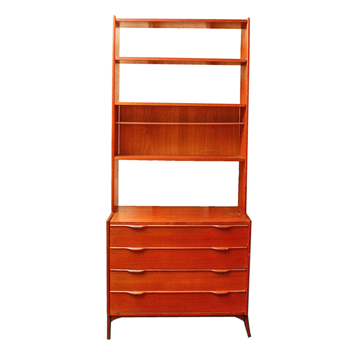 Vintage Danish Modern Bookcase-on-Chest | EBTH